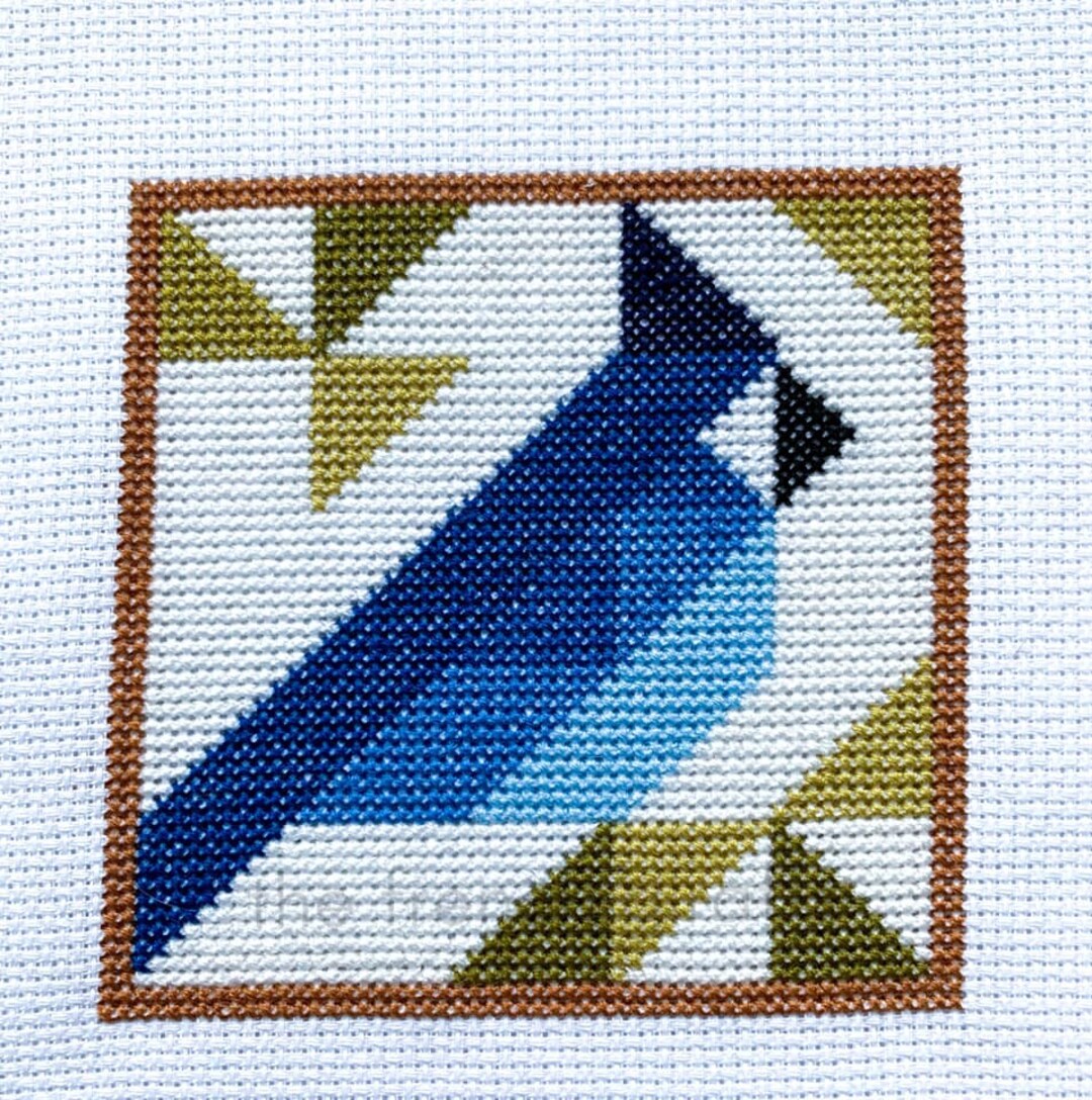 Blue Jay Barn Quilt Crossstitch Pattern Instant Download PDF. - Etsy