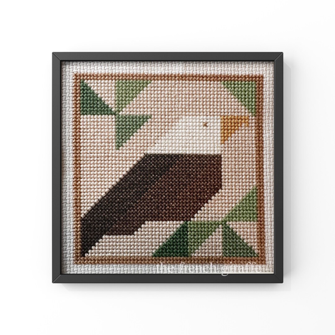 Bald Eagle Quilt Bird Crossstitch Pattern Instant Download PDF Cross ...