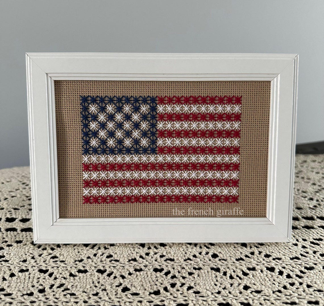American Flag Cross Stitch Pattern: Fancy Stitch 4th of July (PDF ...