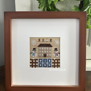 4x4 Snowflake Quilt and Saltbox House Snowman Crossstitch Pattern ...
