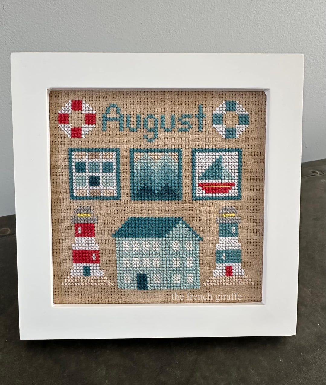 August Saltbox House Cross Stitch Pattern: Beach Summer Quilt (PDF ...