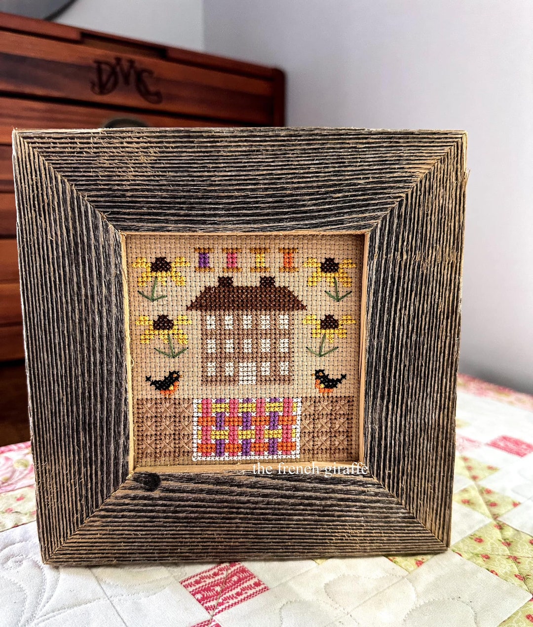 4x4 Ribbon Quilt Saltbox Prim House Crossstitch Pattern Instant ...