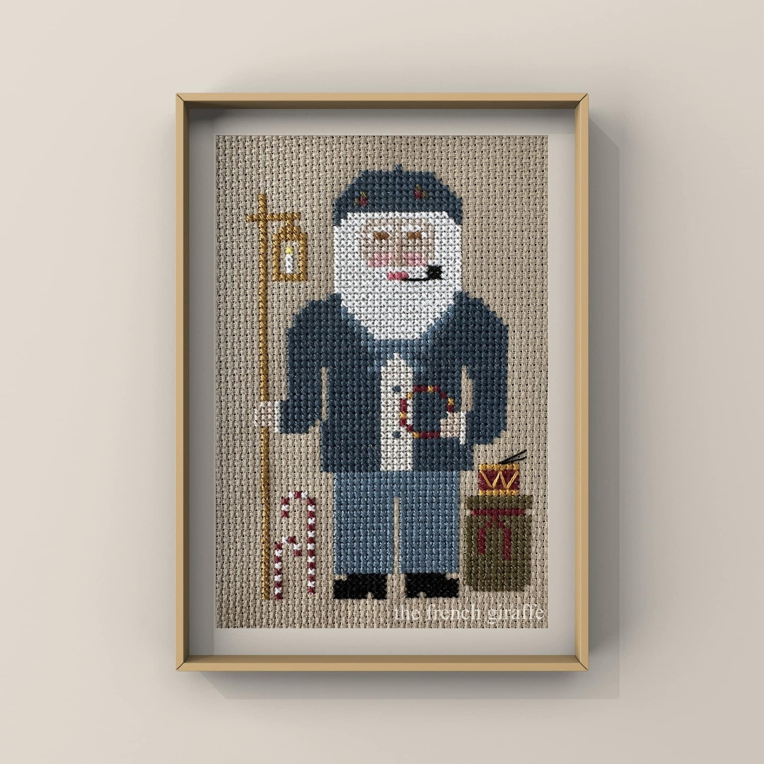 Spain Santa Claus Olentzero Basque Christmas Cross Stitch Pattern ...