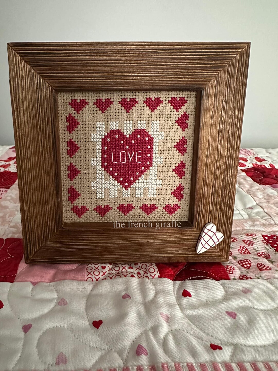 4x4 Valentine Love Heart Cross Stitch February Crossstitch Pattern ...