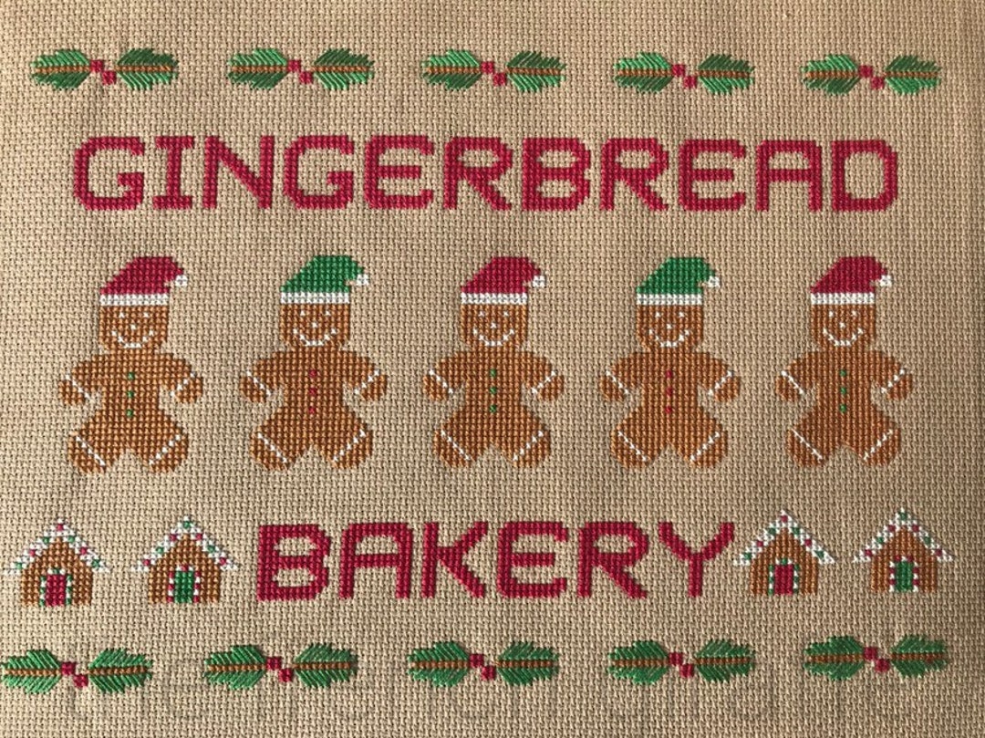 Gingerbread Bakery Cross Stitch Christmas Pattern Instant - Etsy