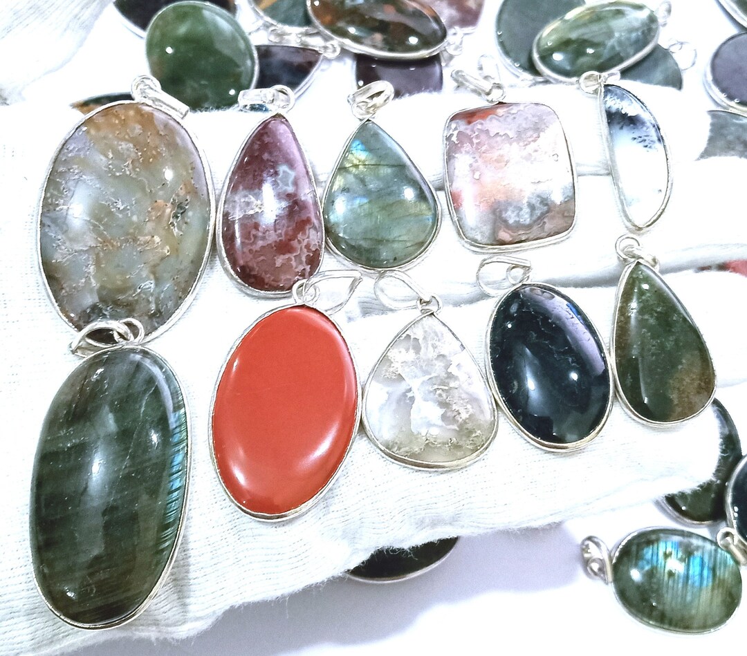 Gemstone Necklace Bulk Lot Crystal Necklace Pendants Gemstone Pendants ...