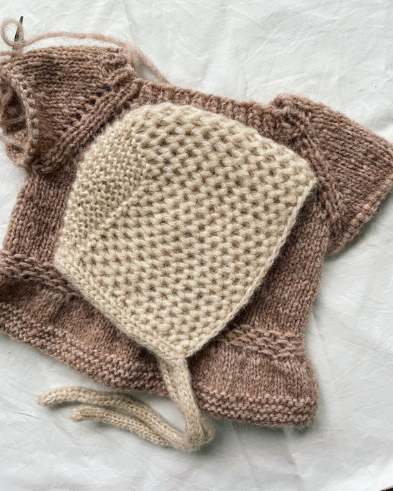 Pattern Baby Bonnet Knit Hat Pattern Knitting Patterns Knit | Etsy