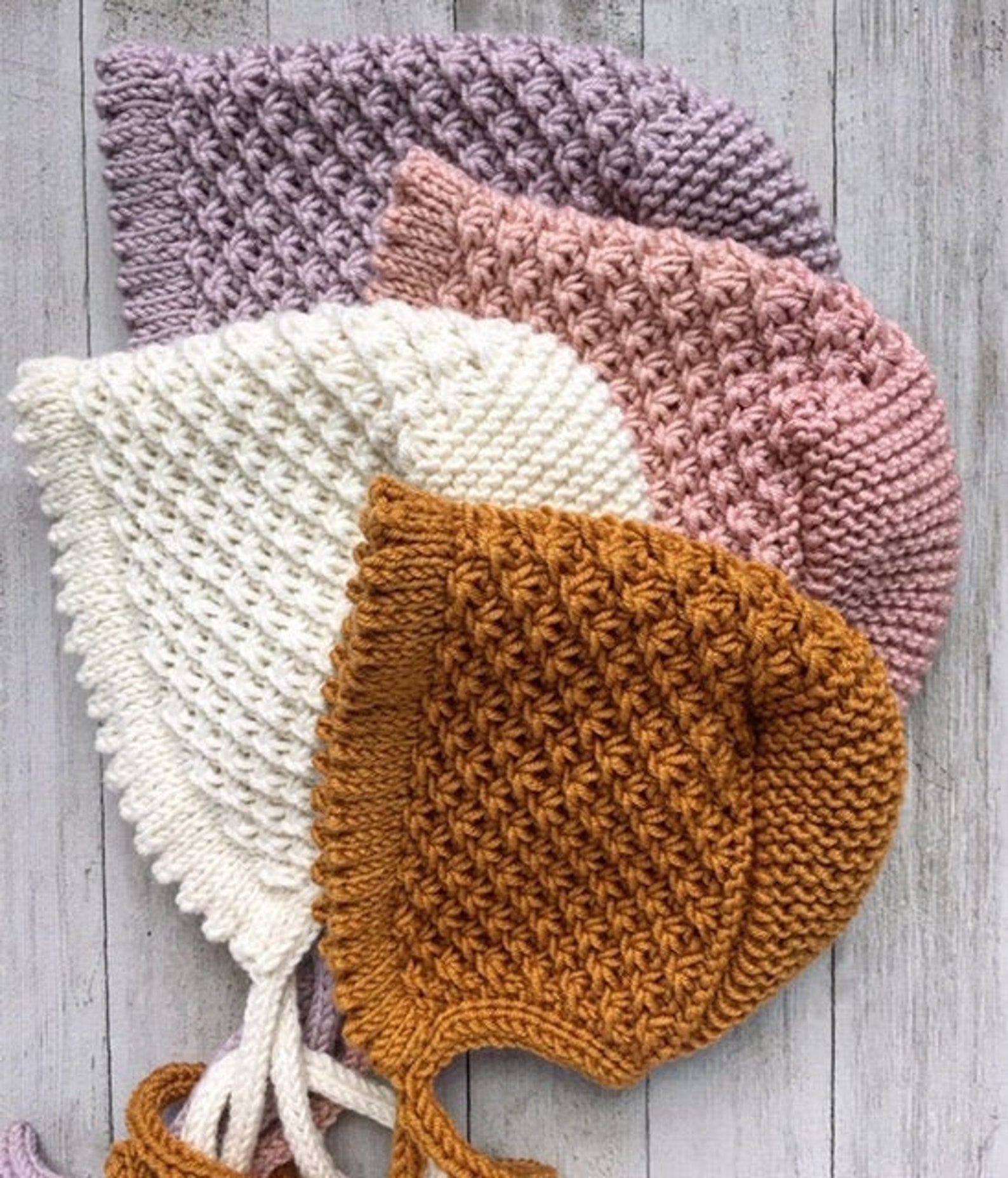 Pattern Baby Bonnet Knit Hat Pattern Knitting Patterns Knit | Etsy