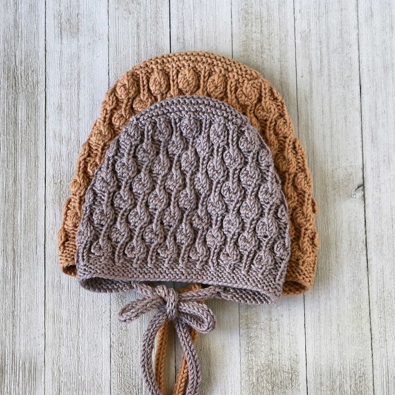 Pattern Baby Bonnet Knit Hat Pattern Knitting Patterns Knit | Etsy