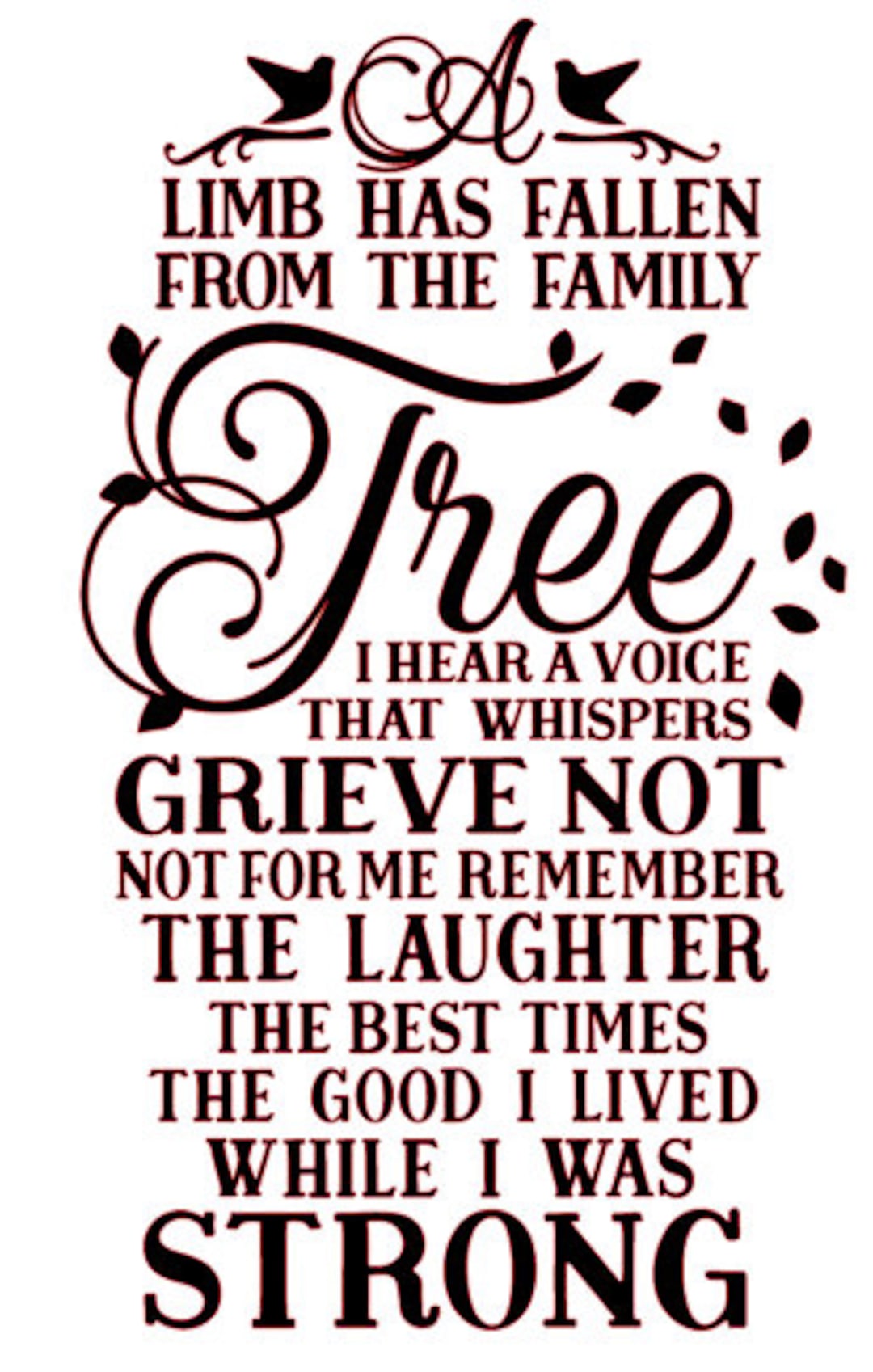 A Limb Has Fallen From Our Tree SVG Instant Digital Download Files ...