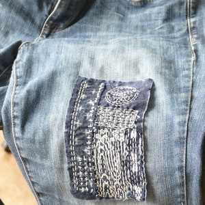 Boro Patch: Handmade Japanese Sashiko Linen Patch for Visible Mending ...