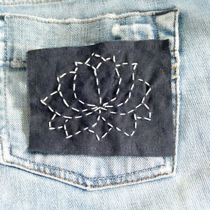 Boro Patch: Handmade Japanese Sashiko Linen Patch for Visible Mending ...