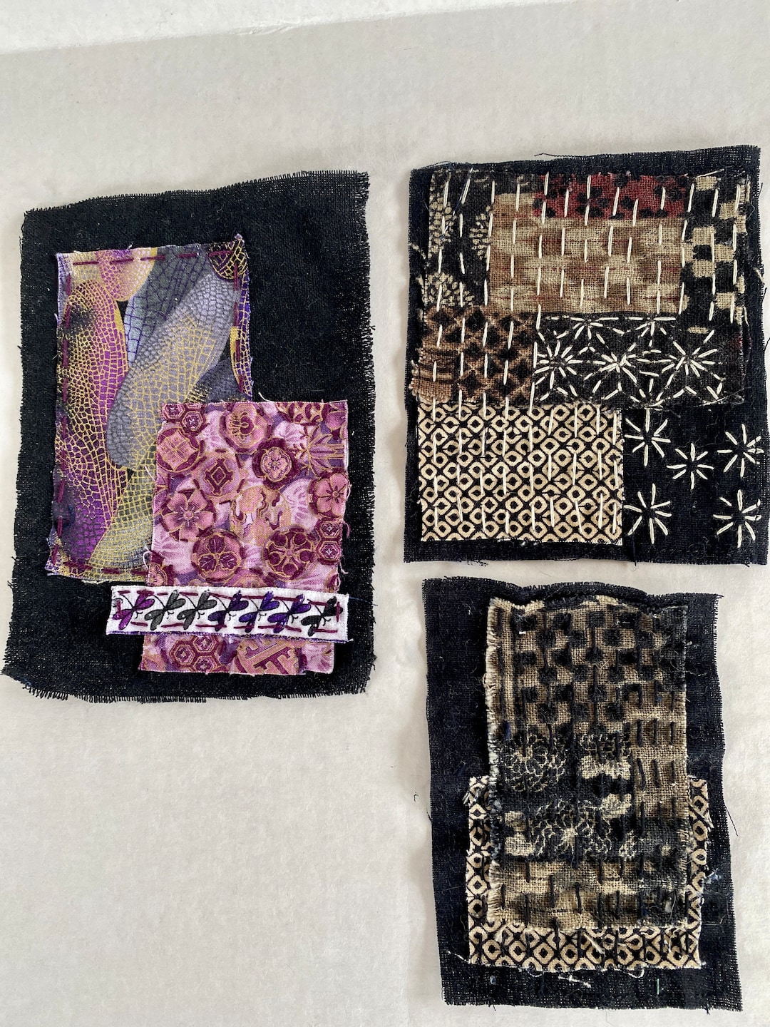 Artisan Mending Patch, Boro Patch, Japanese Fabric Patch, Handmade Sew On Patch, Sashiko ...