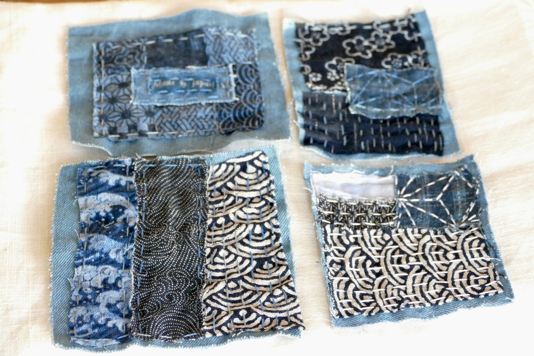 Boro Patch, Japanese Patchwork, Artisan Mending Patch, Sashiko Denim ...