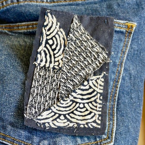Boro Patch: Handmade Japanese Sashiko Linen Patch for Visible Mending ...