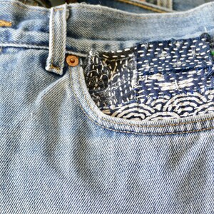 Boro Patch: Handmade Japanese Sashiko Linen Patch for Visible Mending ...