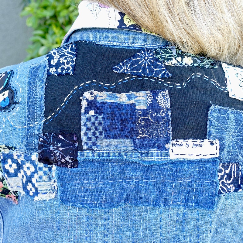 Patchwork Denim Fabric - Etsy