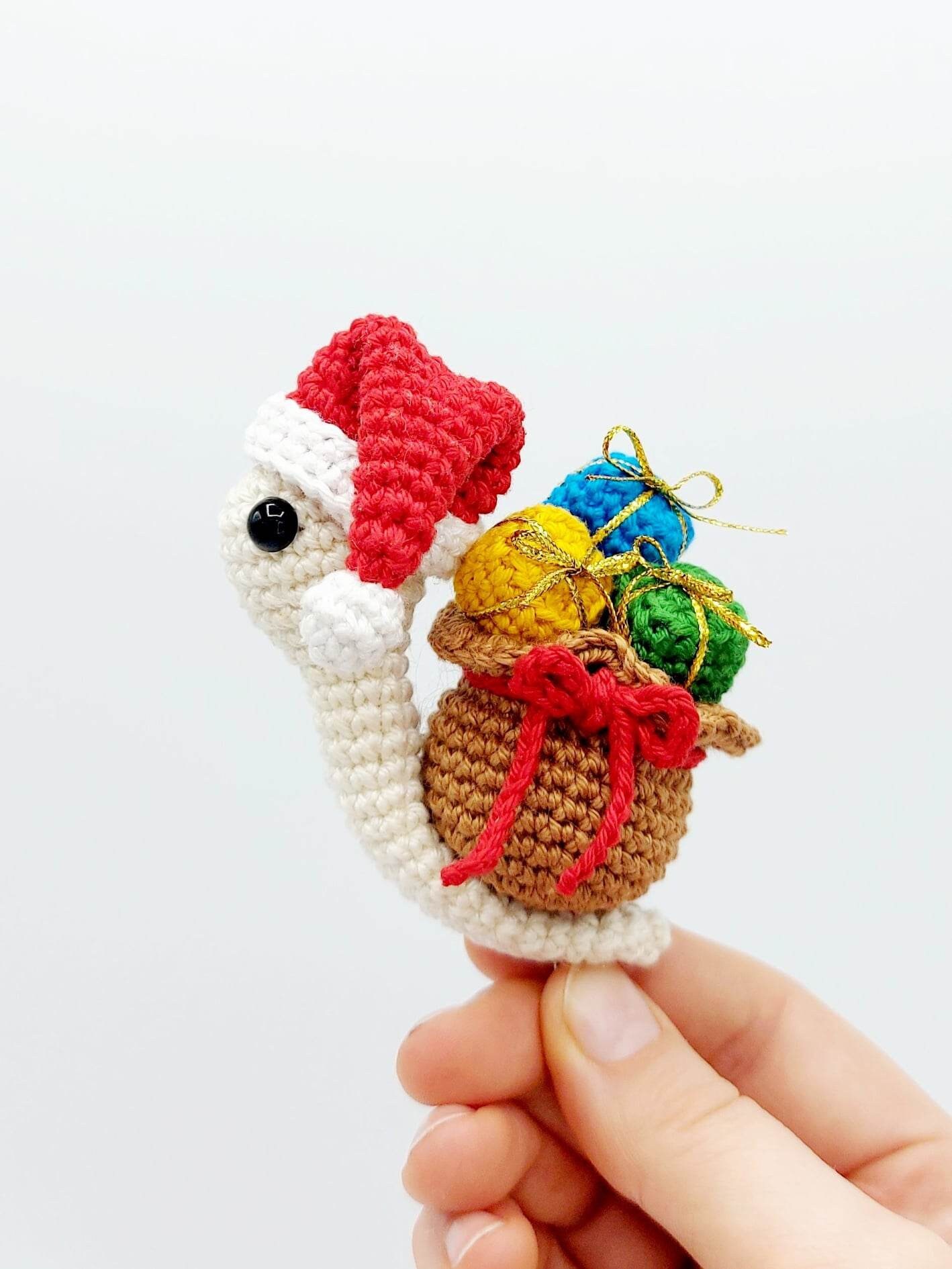 PATTERN: Christmas Snail Crochet Pattern Amigurumi Crochet - Etsy