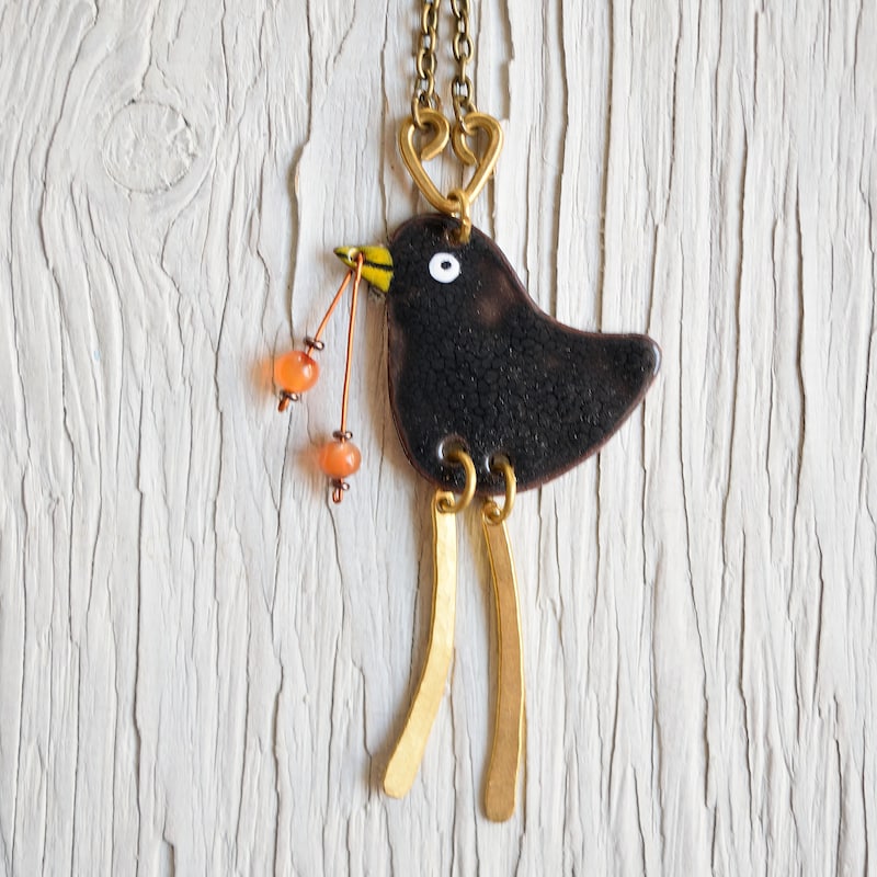 Bird Necklace - Etsy