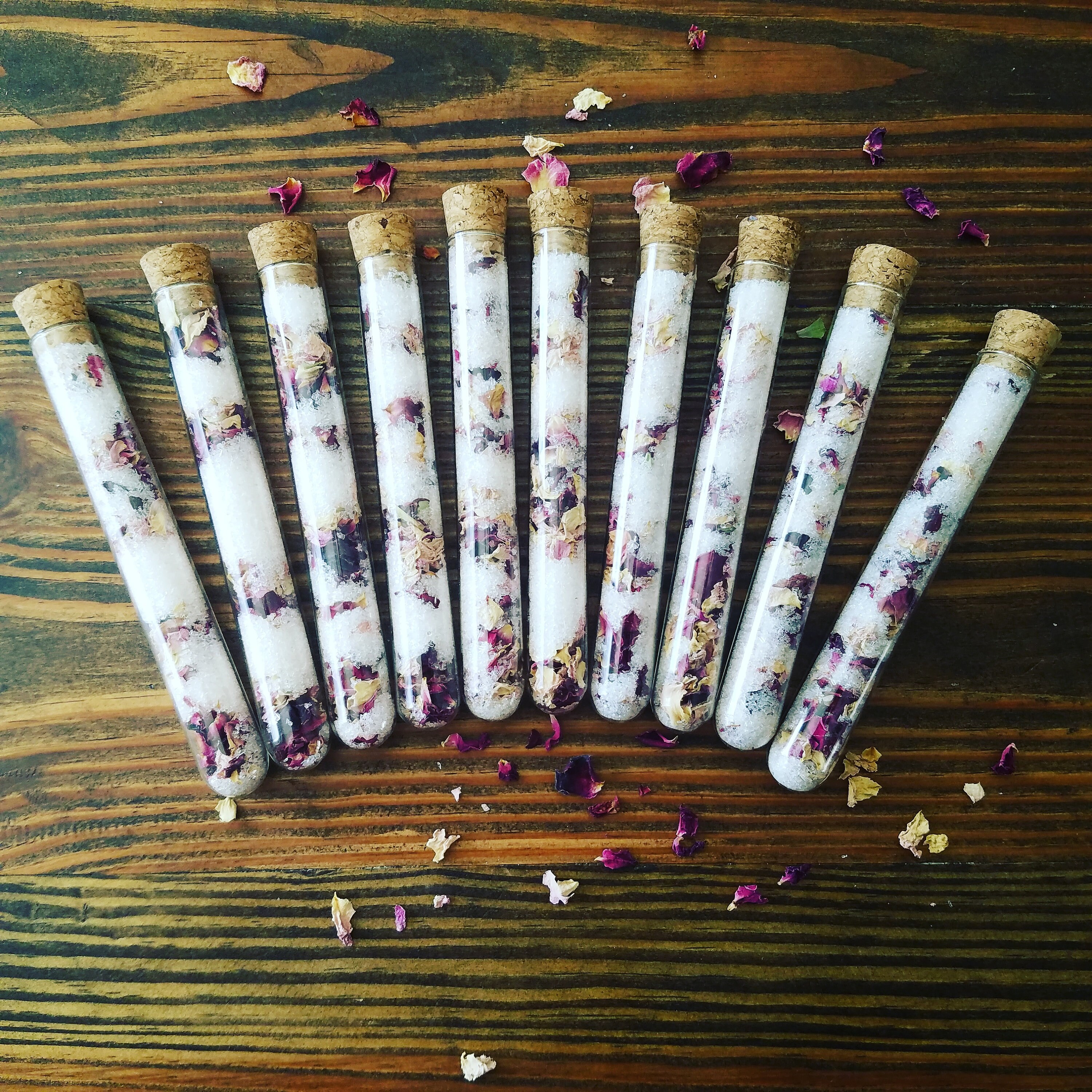 Red Rose Bath Salt Vials - Etsy