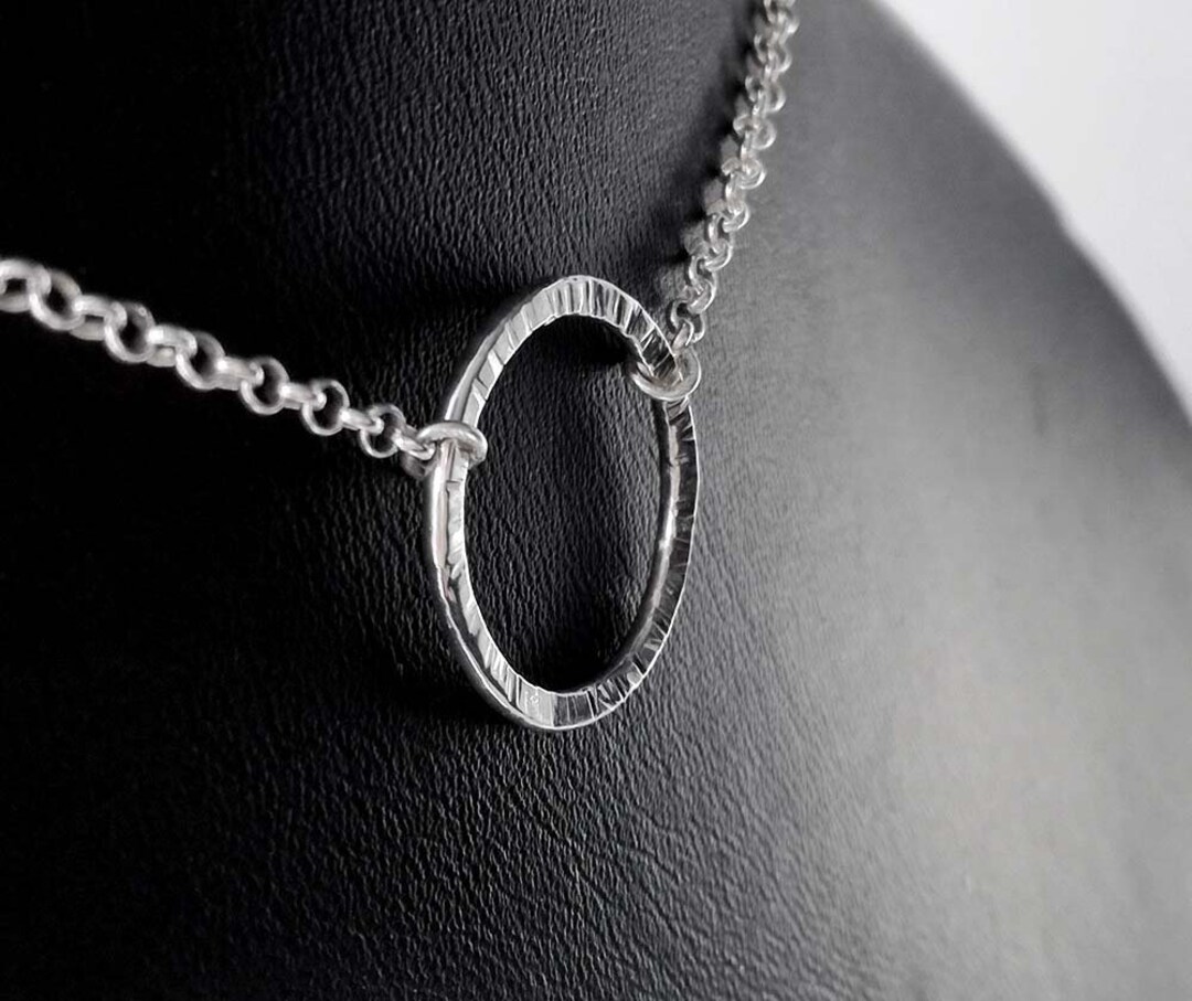 Sterling Silver O Ring Necklace, Discreet Sub Day Collar - Etsy