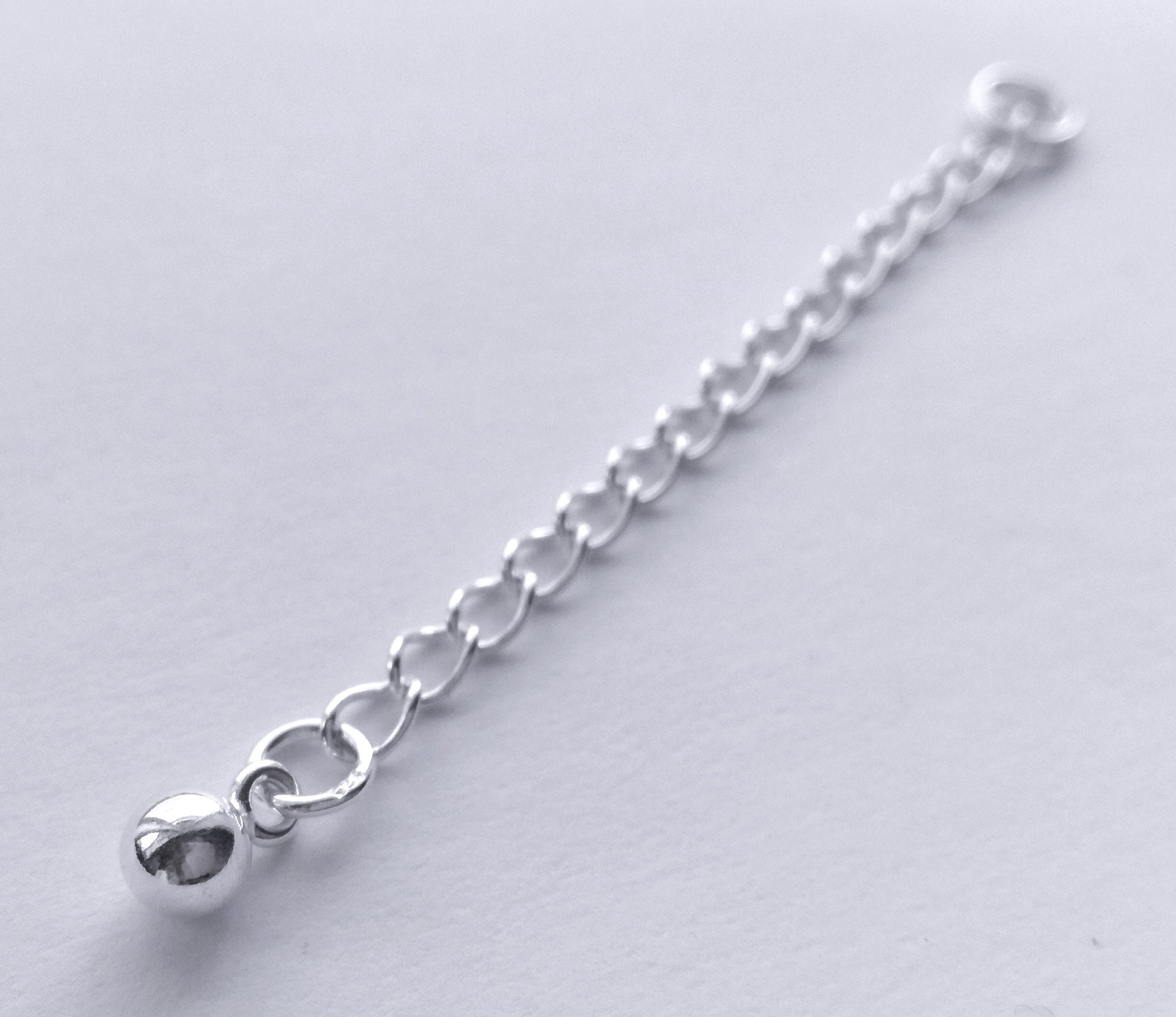 Sterling Silver Extension Chain 925 Silver Chain Extension - Etsy