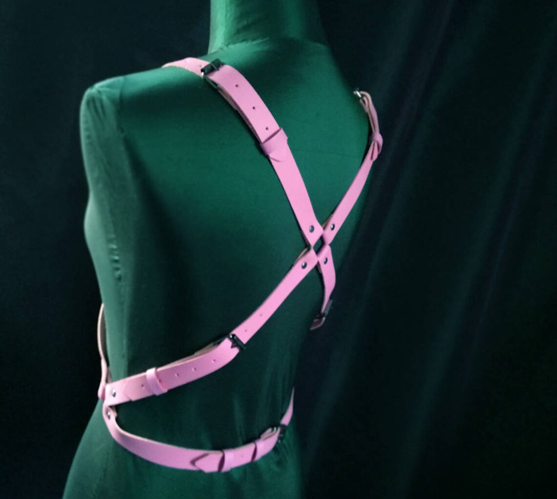 CLEARANCE SALE Bondage chest harness. Faux leather BDSM | Etsy