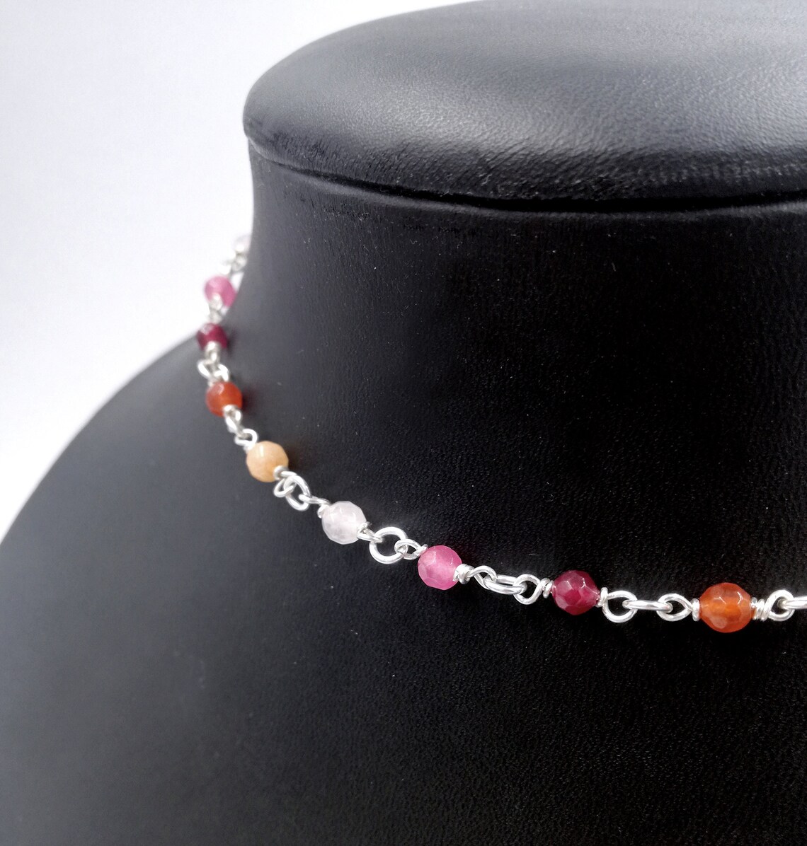 Lesbian pride flag crystal choker necklace. LGBTQ jewellery. | Etsy