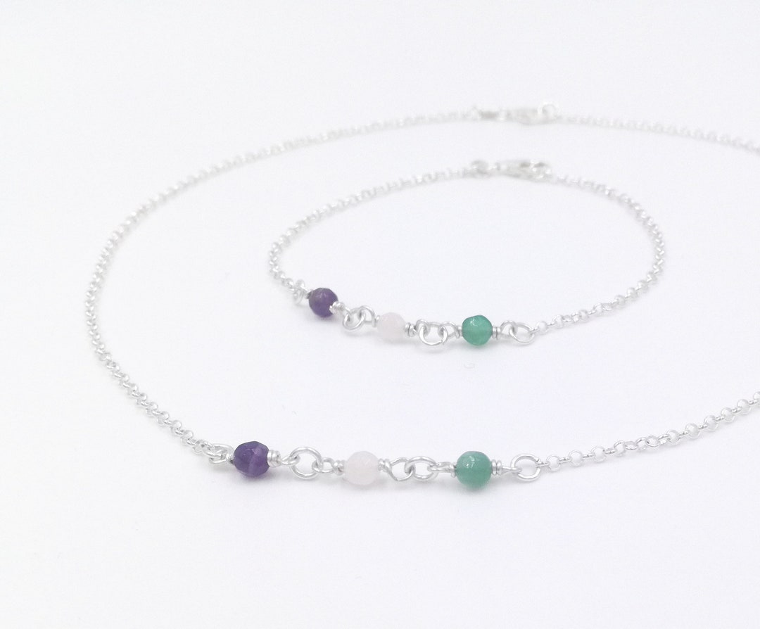 Genderqueer Pride Flag Crystal Jewellery Set. LGBTQ Necklace and ...