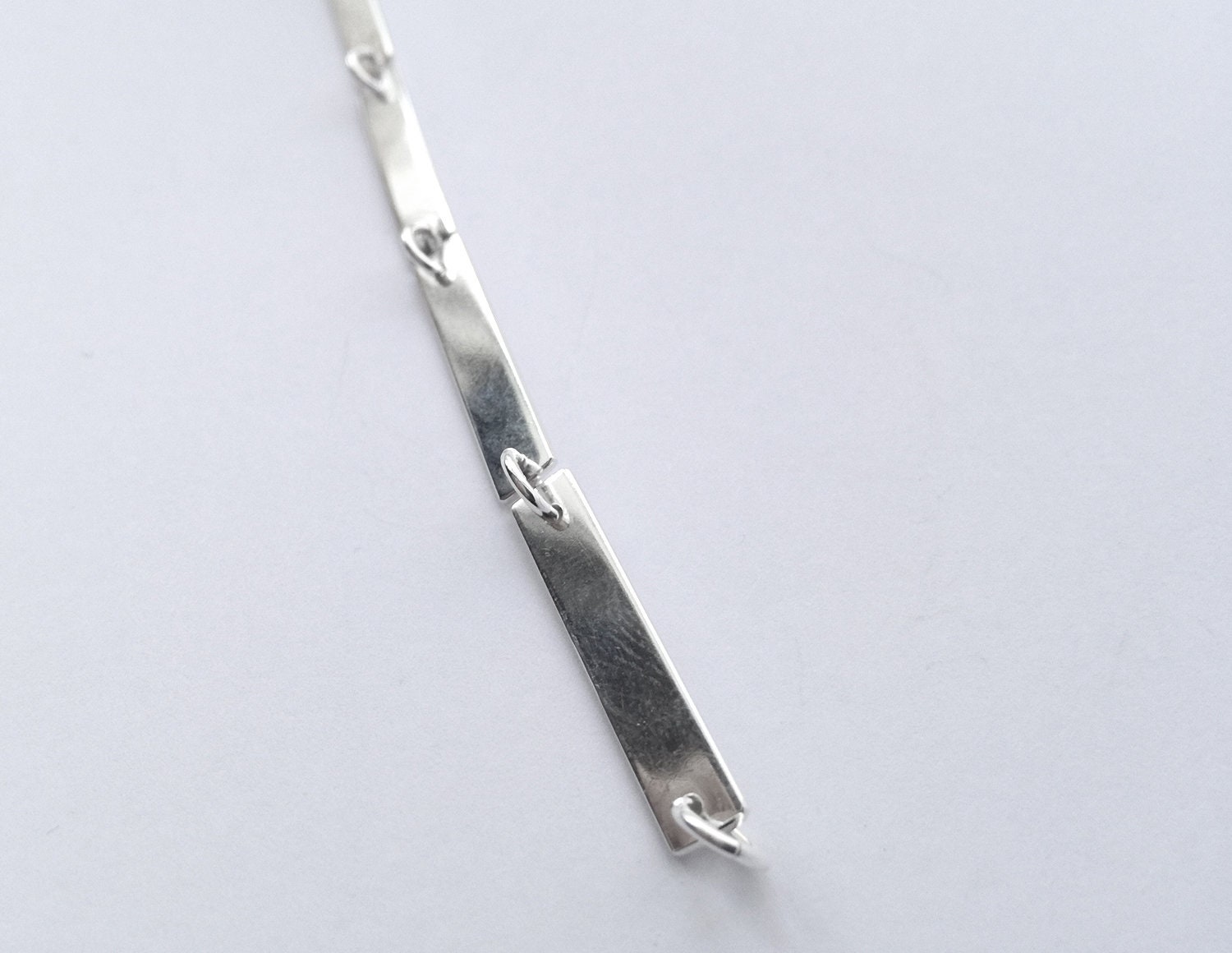 Simple sterling silver bracelet. Modern elegant silver | Etsy