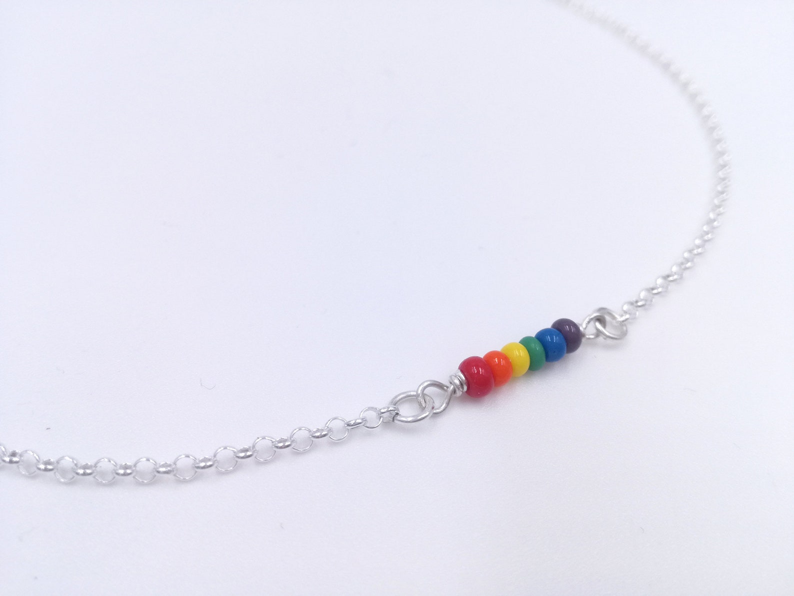 Pride Flag Choker Necklace. LGBTQ Jewellery. Delicate Beaded - Etsy