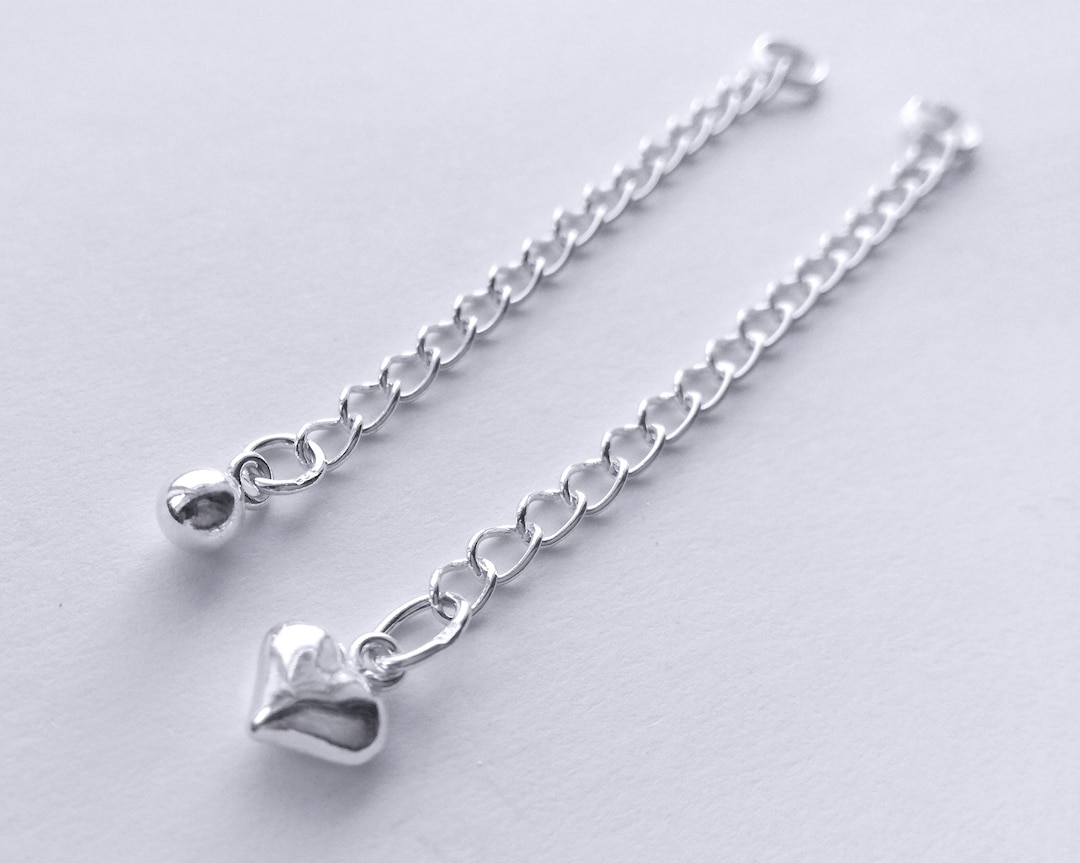 Sterling Silver Extension Chain, 925 Silver Chain Extension, Adjustable ...
