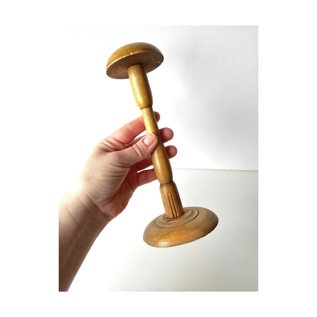 Vintage Wooden Footed Darning Mushroom, Collectible Sewing Instrument ...