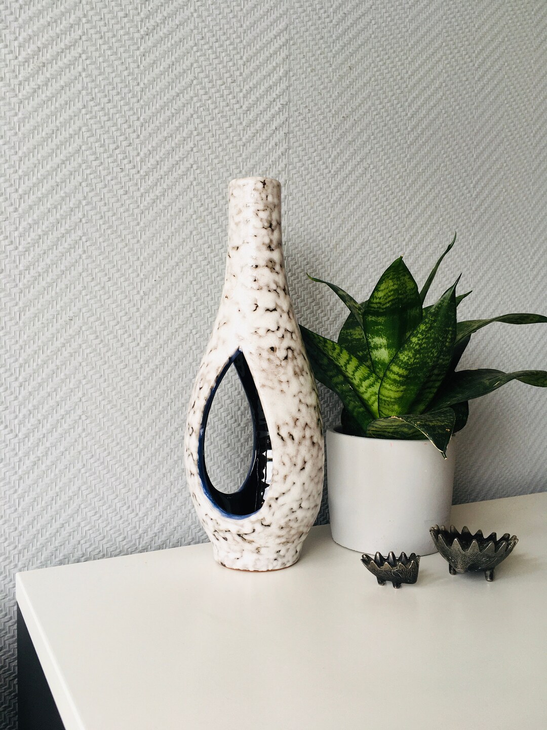 Mid Century Modern Hanging Planter, Majolica Factory of ...