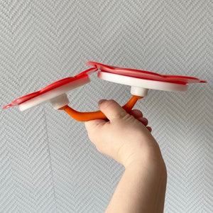 Vintage Space Age Vanity Mirror Plastic Frame, Flower Shape Vanity ...