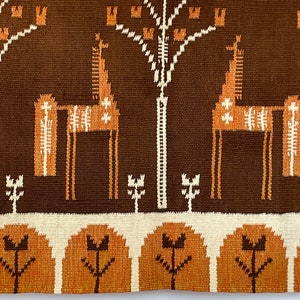 Vintage Mid Century Hand Woven Wool Tapestry From Eva Nemeth ...