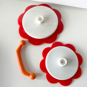 Vintage Space Age Vanity Mirror Plastic Frame, Flower Shape Vanity ...