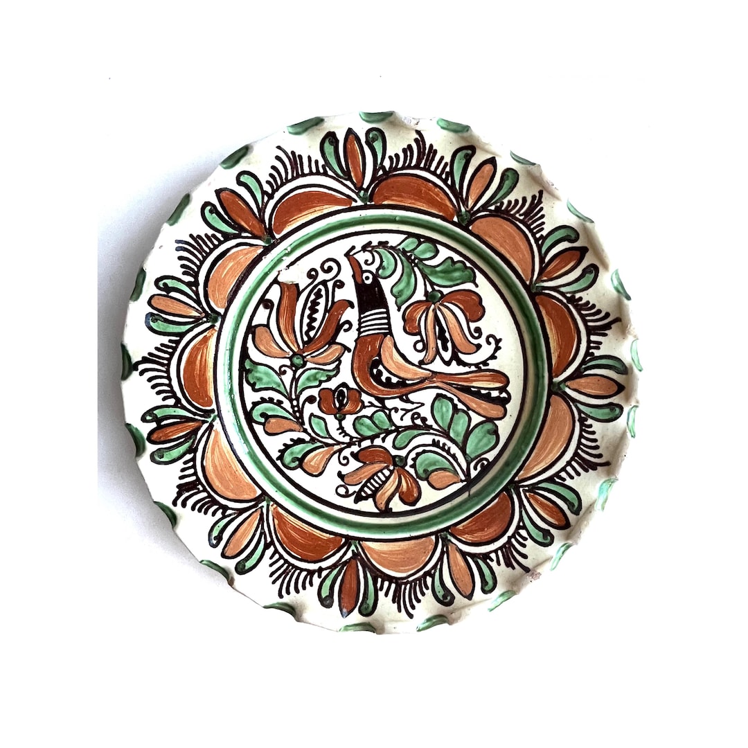 Vintage Korond Earthenware Folk Art Ceramic Handpainted Wall Hanging ...