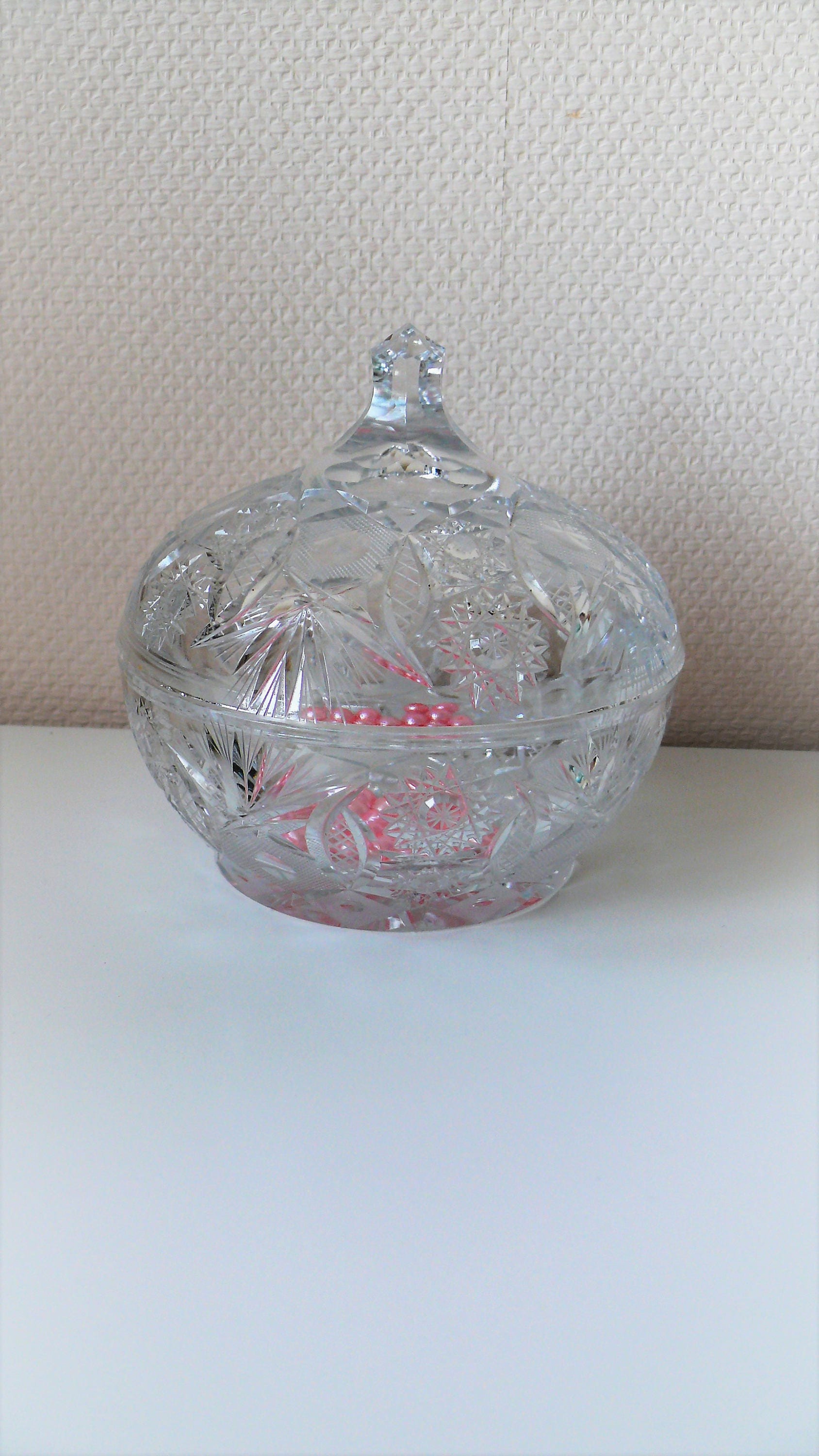 Elegant Vintage Cut Glass Bonboniere Lead Crystal Bonboniere | Etsy