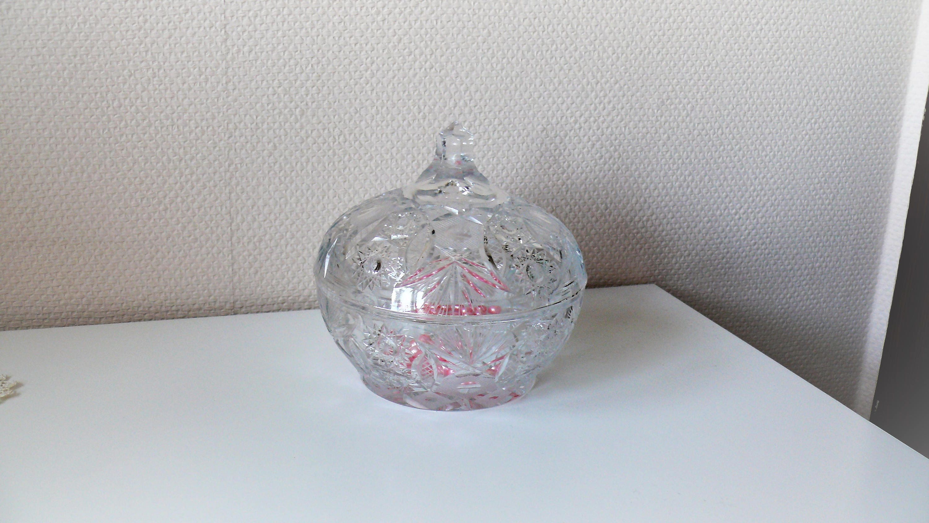 Elegant Vintage Cut Glass Bonboniere Lead Crystal Bonboniere | Etsy