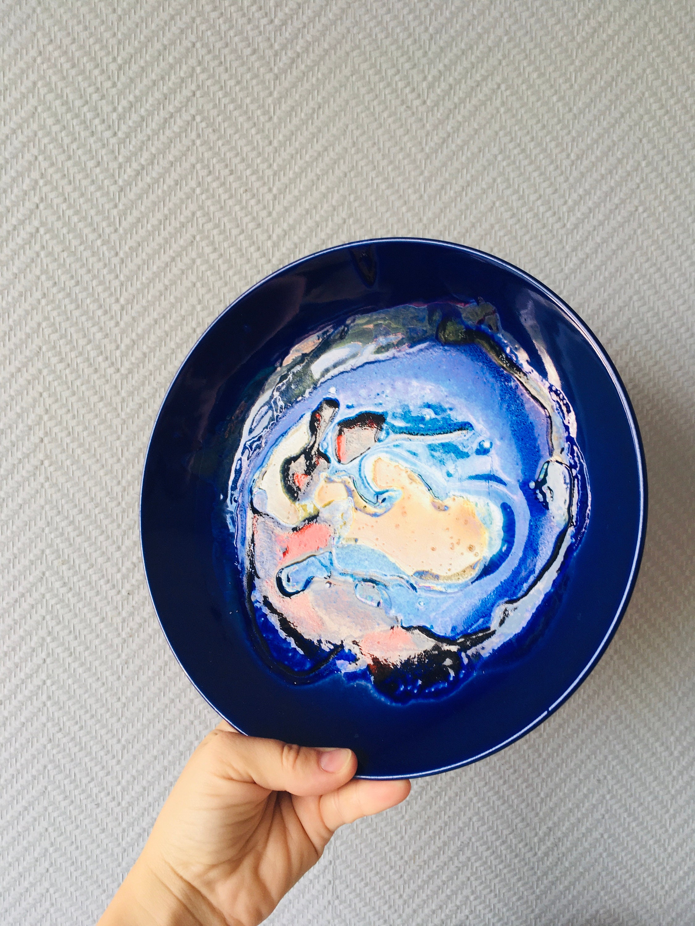 Mid Century Modernist Granit Hungary Hand Painted Pottery Bowl | Etsy