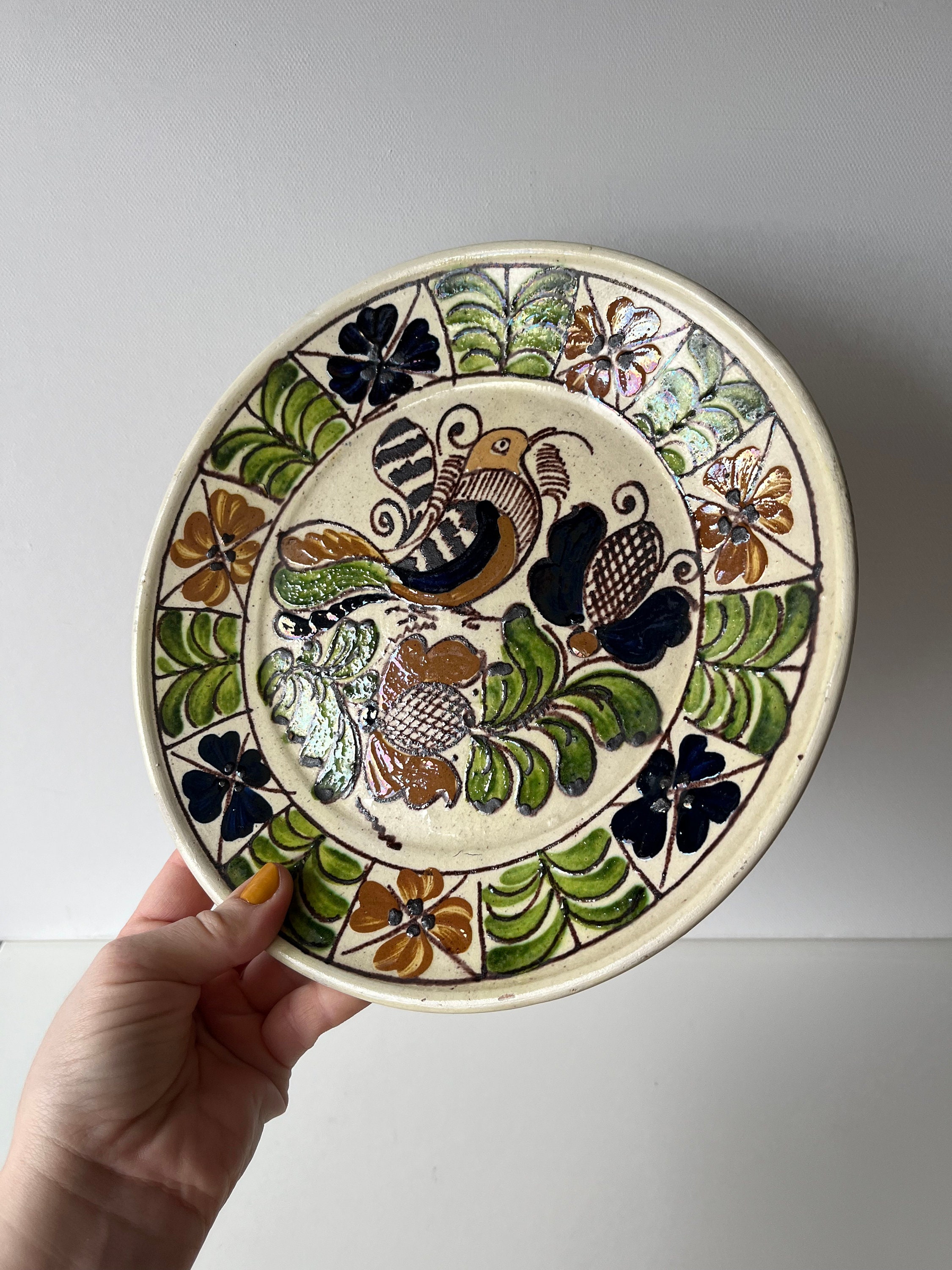 Vintage Transylvania 20th Century Earthenware Korond Peasant Wall ...