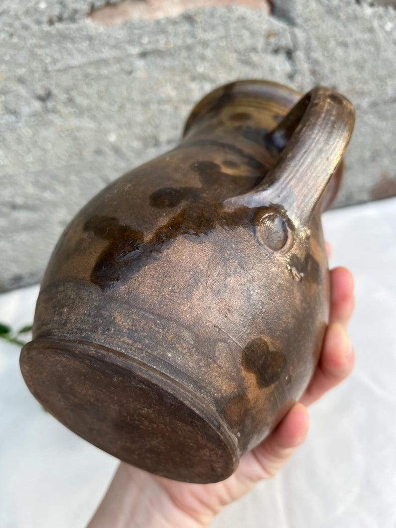 Hungarian Primitive Jug, Vintage Vase, Rustic Pottery Pitcher ...