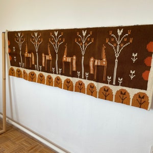 Vintage Mid Century Hand Woven Wool Tapestry From Eva Nemeth ...