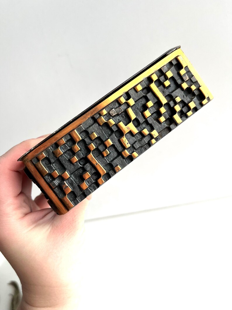 Vintage Copper Box 1970s, Retro Bronze Storage MCM Decor, Brass Jewelry ...