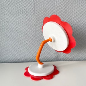 Vintage Space Age Vanity Mirror Plastic Frame, Flower Shape Vanity ...