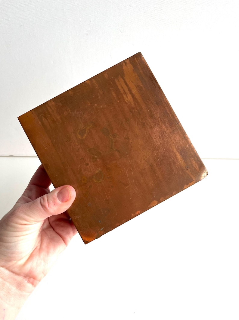 Vintage Copper Box 1970s, Retro Bronze Storage MCM Decor, Brass Jewelry ...