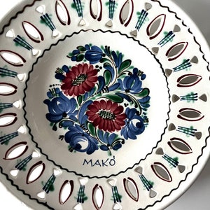 Vintage Mako Folk Art Hungarian Porcelain Wall Plate, Hand Painted ...