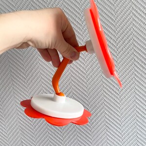 Vintage Space Age Vanity Mirror Plastic Frame, Flower Shape Vanity ...