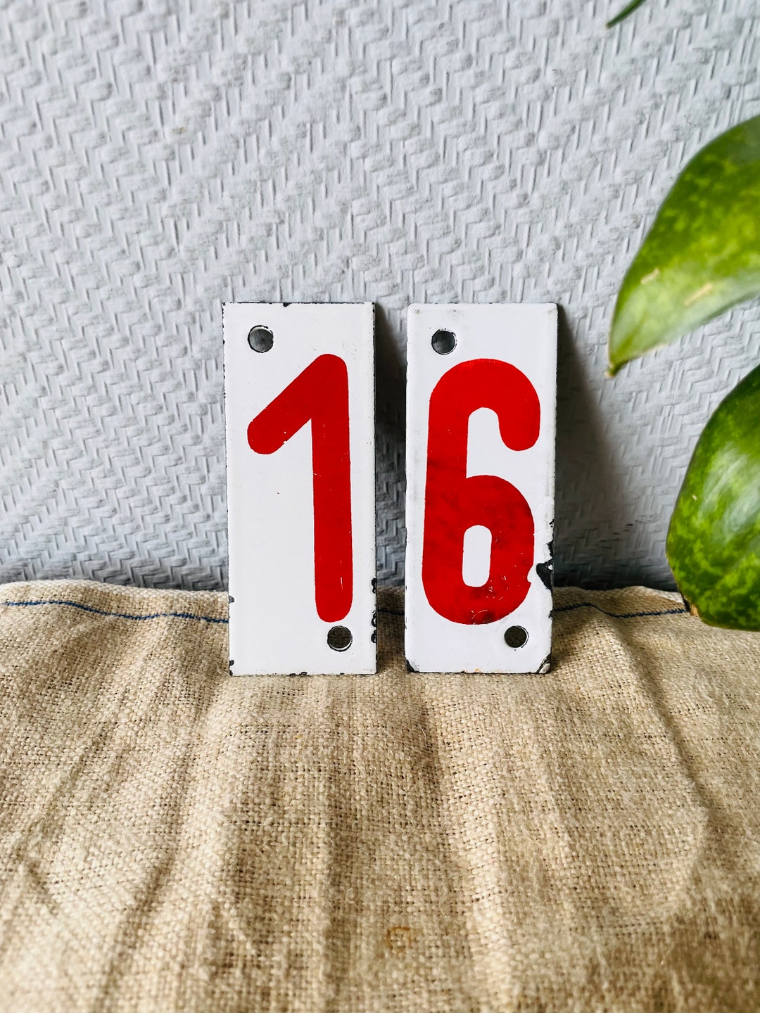 Vintage Enamel House Number, Metal House Plate Retro Number 1960s ...